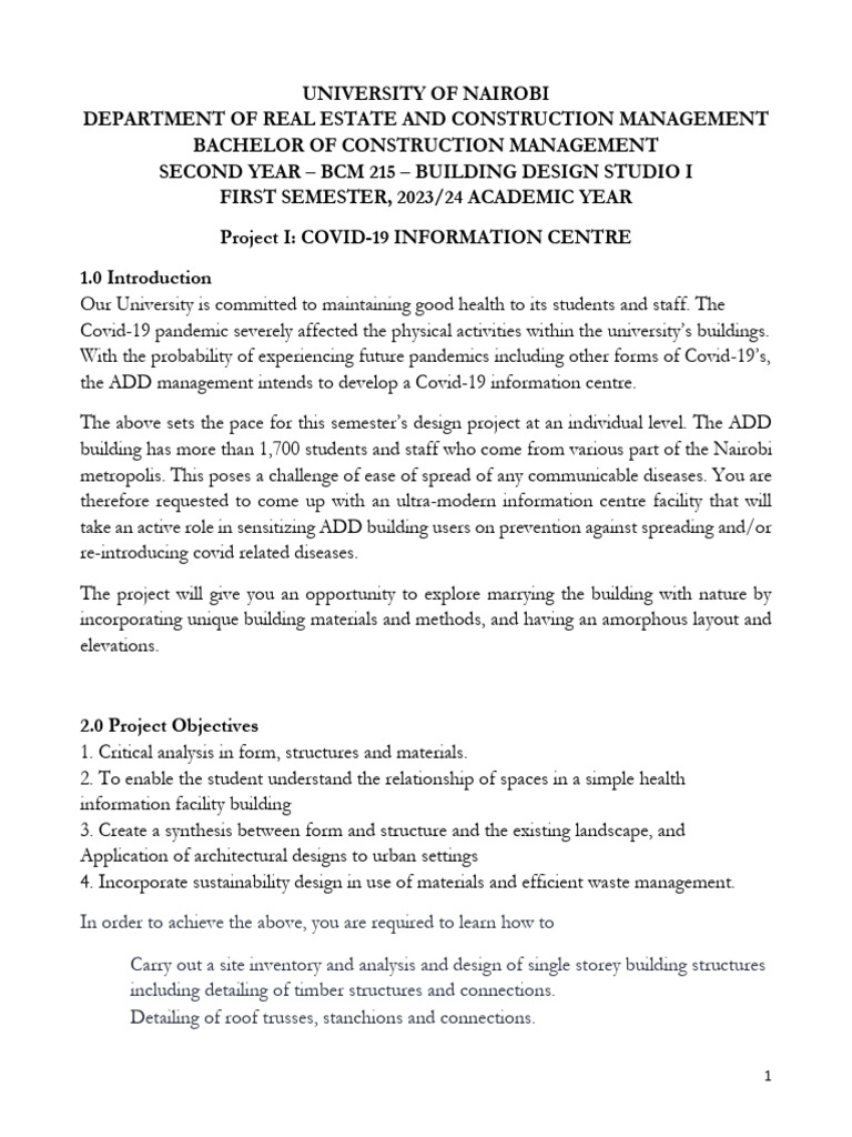 Building Design Studio BCM 215 C O 2023 | PDF | Earth Sciences