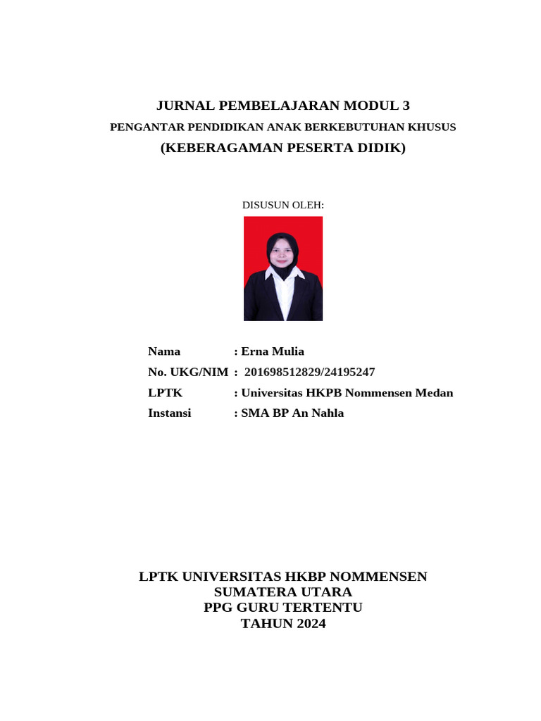 Modul 3 (Jurnal Pembelajaran Erna Mulia) | PDF