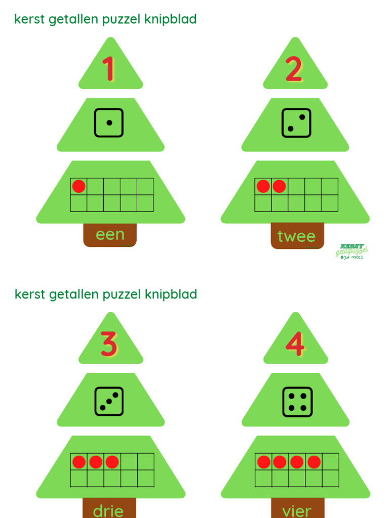 Kerst Getallen Puzzels | PDF