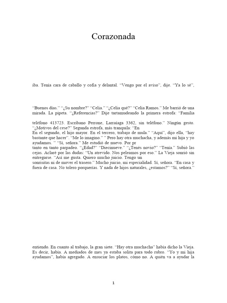 PC3 - Corazonada, de Mario Benedetti | PDF | Novela negra, policíaca y suspenso