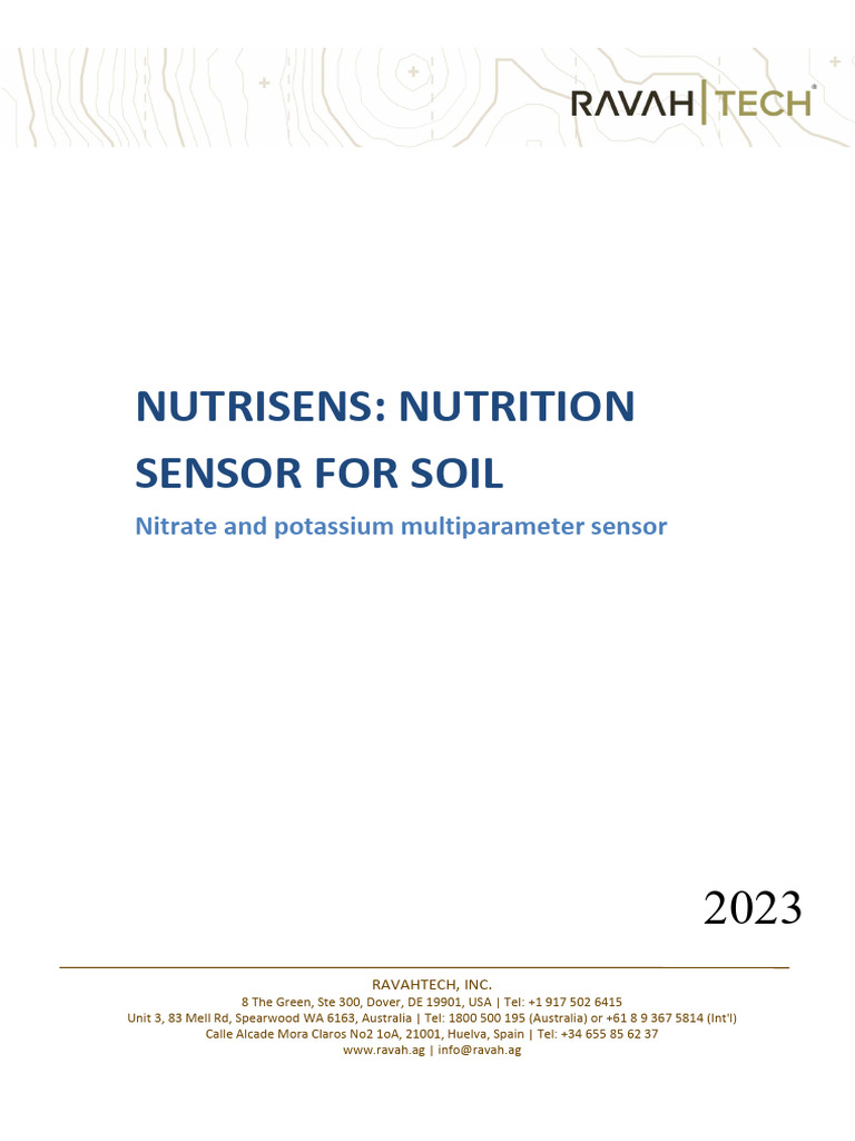 Nutrisens Soil Nutrient Sensor Guide | PDF | Plant Nutrition | Fertilizer