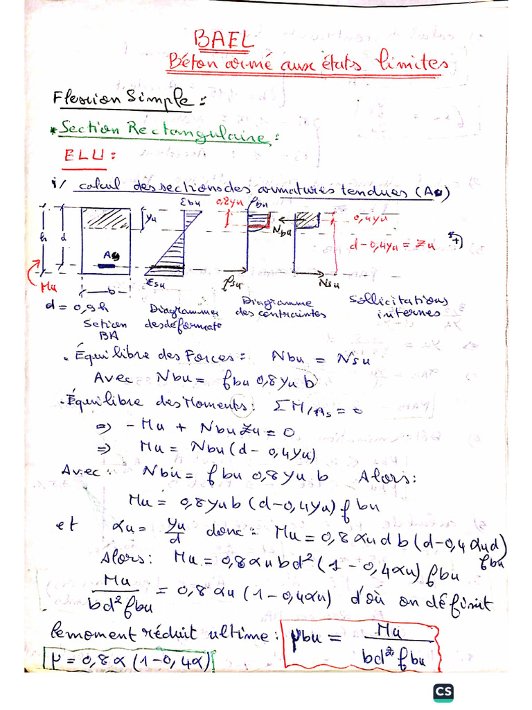 LASE9 BAEL Flexion Simple | PDF