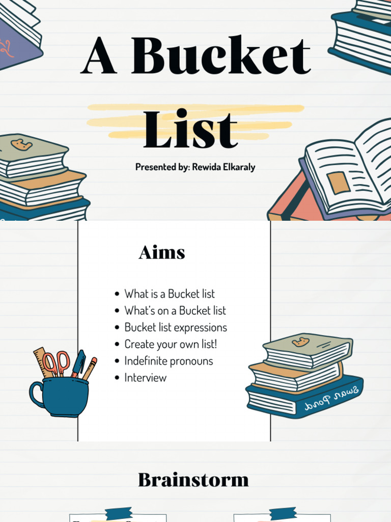 A Bucket List | PDF