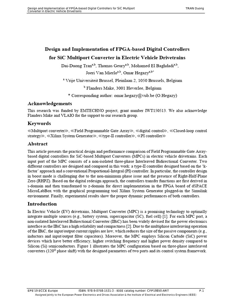 Design and Implementation of FPGA-based Digital Controllers For SiC Multiport Converter in ...