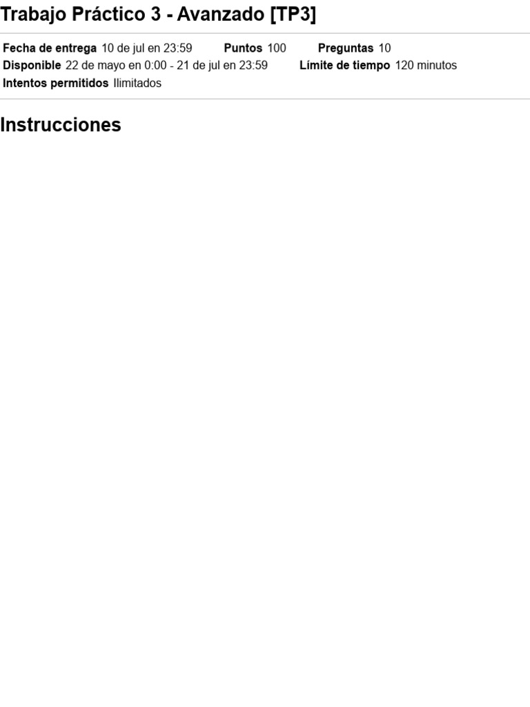 Trabajo Práctico 3 - Avanzado (TP3) - DERECHO EMPRESARIO 22-MAY-2023 22-JUL-2023 | PDF | Cheque ...