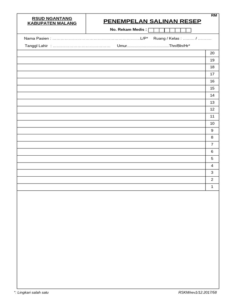 Penempelan Salinan Resep | PDF