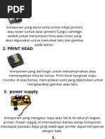 Komponen Utama Printer dan Fungsinya | PDF