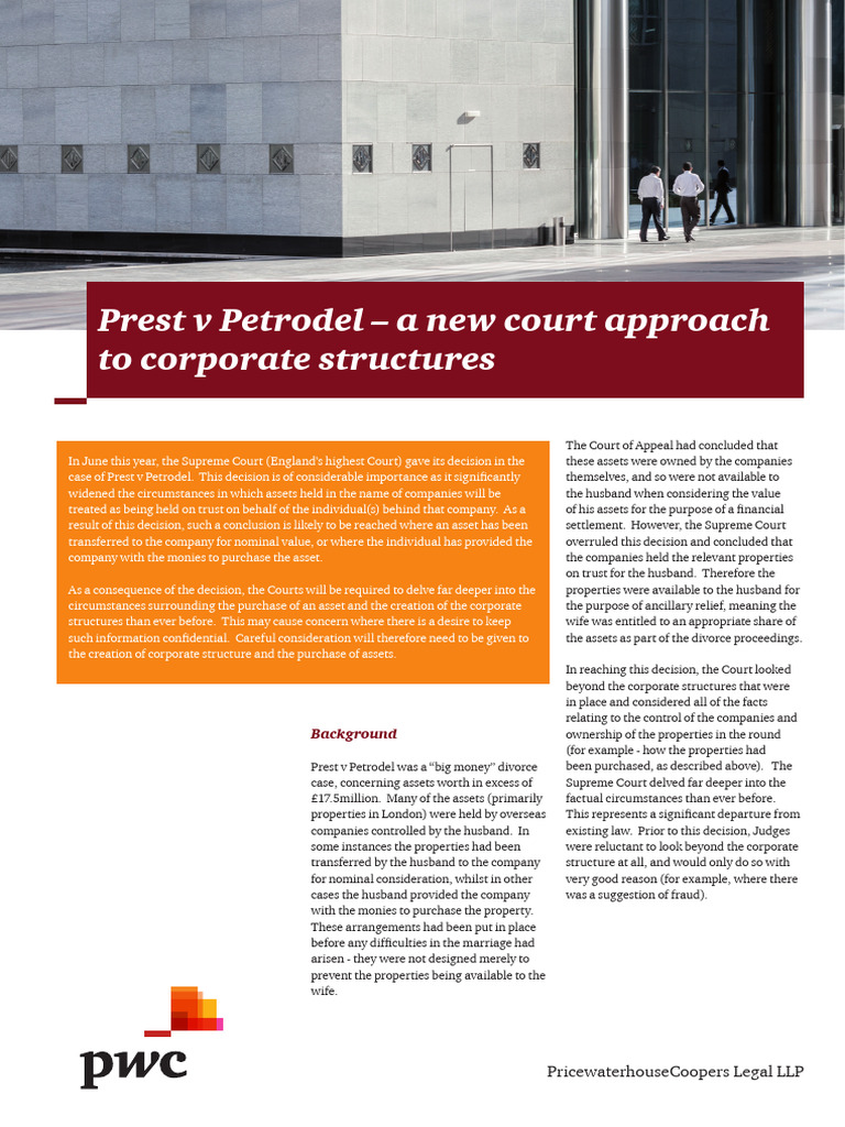 Legal Prest V Petrodel | PDF | Limited Liability Partnership | Lawsuit