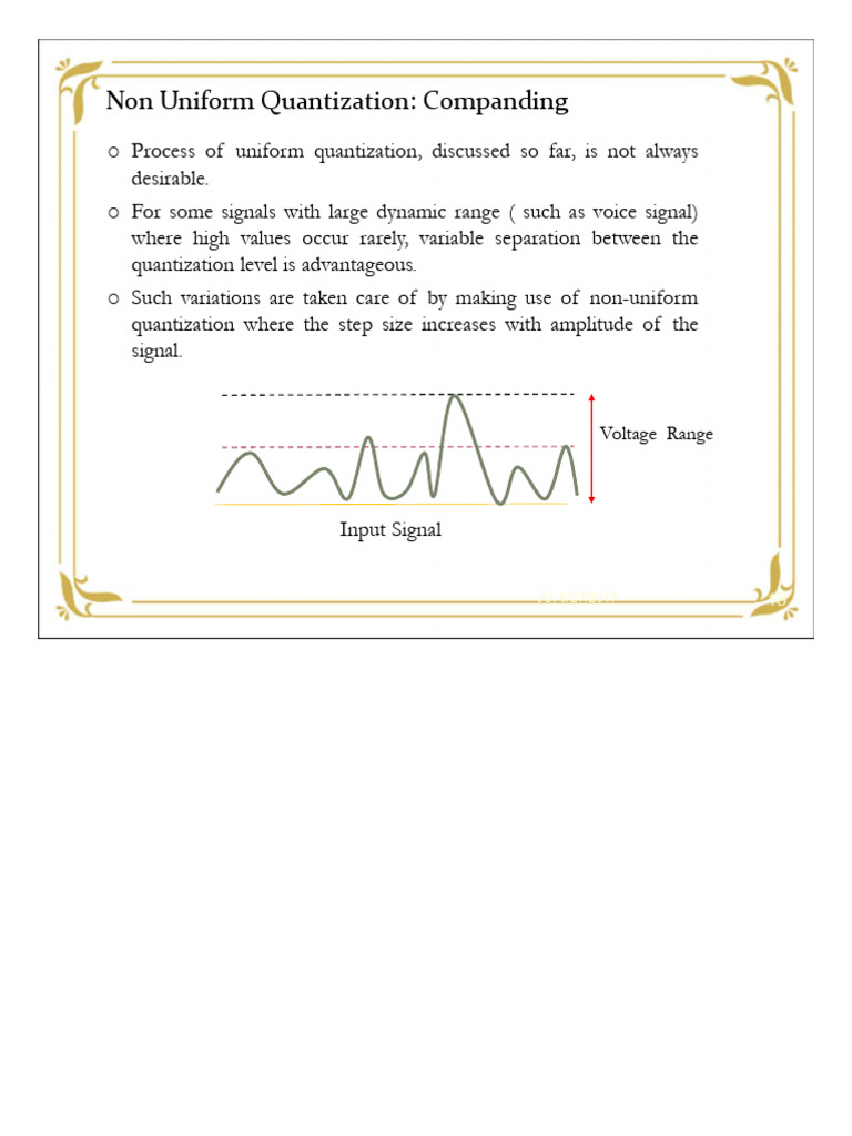 Lecture04 - Companding - Bit-Rate - BW of PCM - Shounak Dasgupta | PDF | Sampling (Signal ...