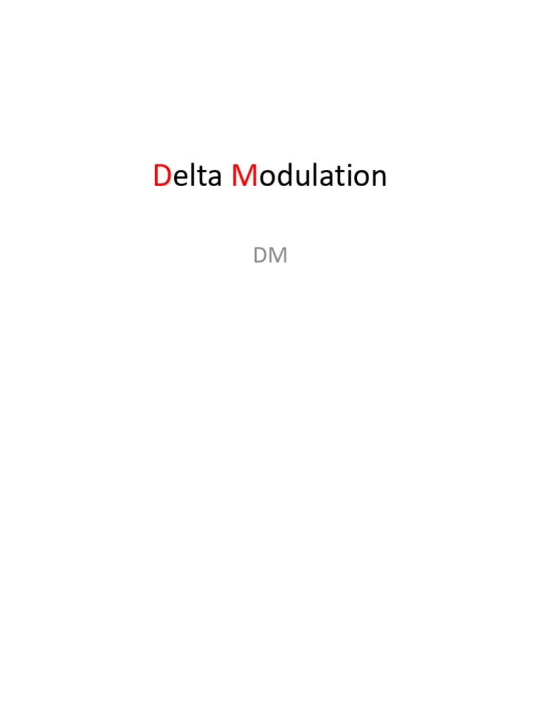 DIGICOM - 5 - Delta Modulation | PDF | Science & Mathematics