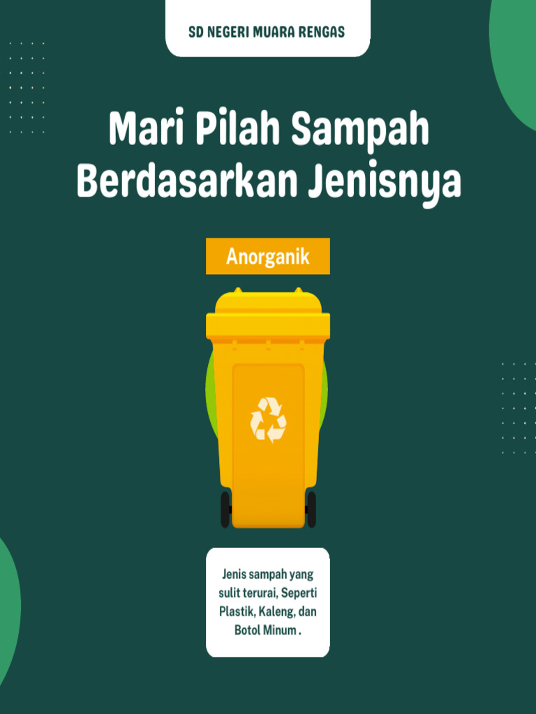 Hijau Kuning Dan Merah Modern Memilah Sampah Berdasarkan Jenisnya ...