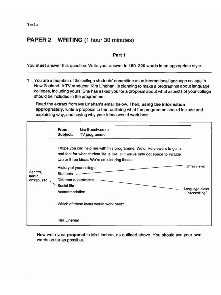 Writing Tasks Cae | PDF