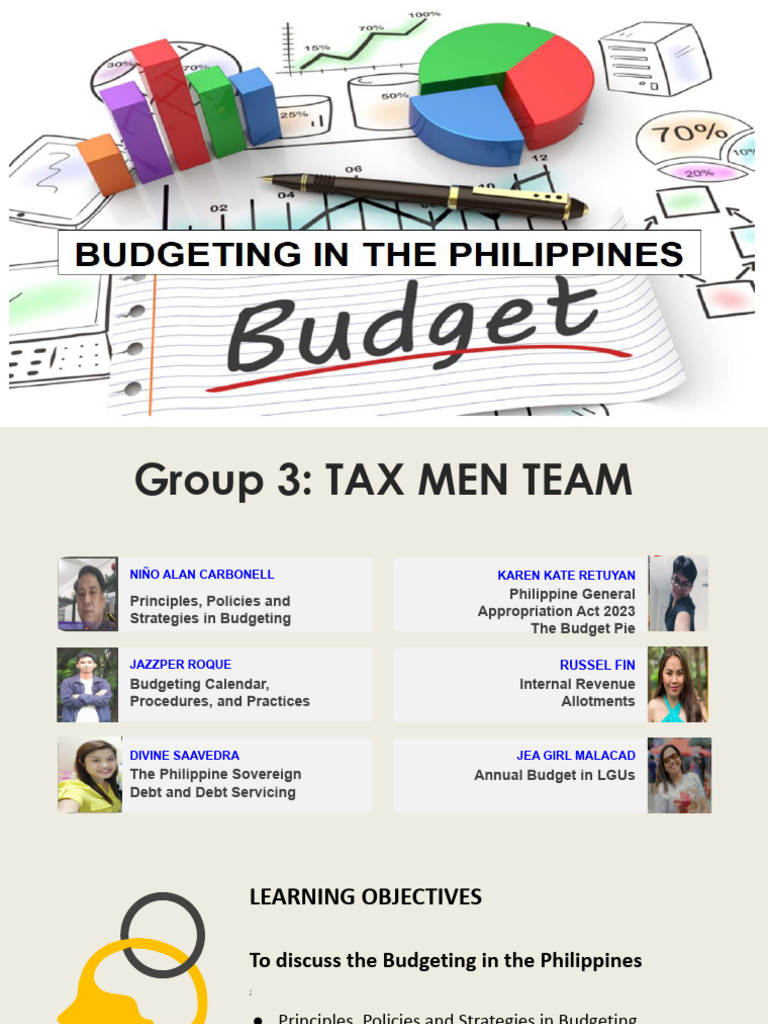 Group 3 Budgeting in The Philippines | PDF | Appropriations Bill ...