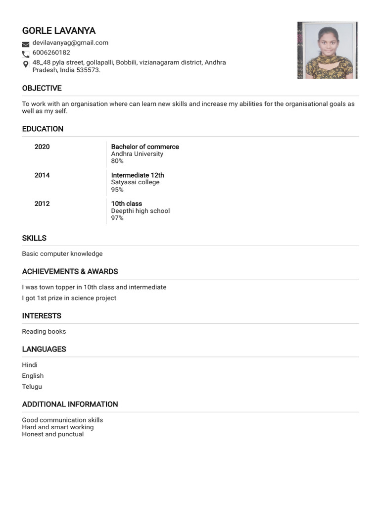 Lavanya Resume 2 | PDF