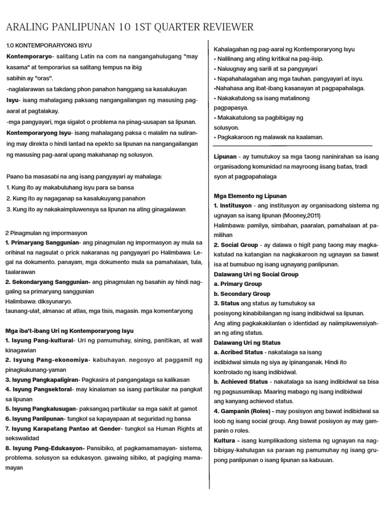 AP10 1stquarter | PDF