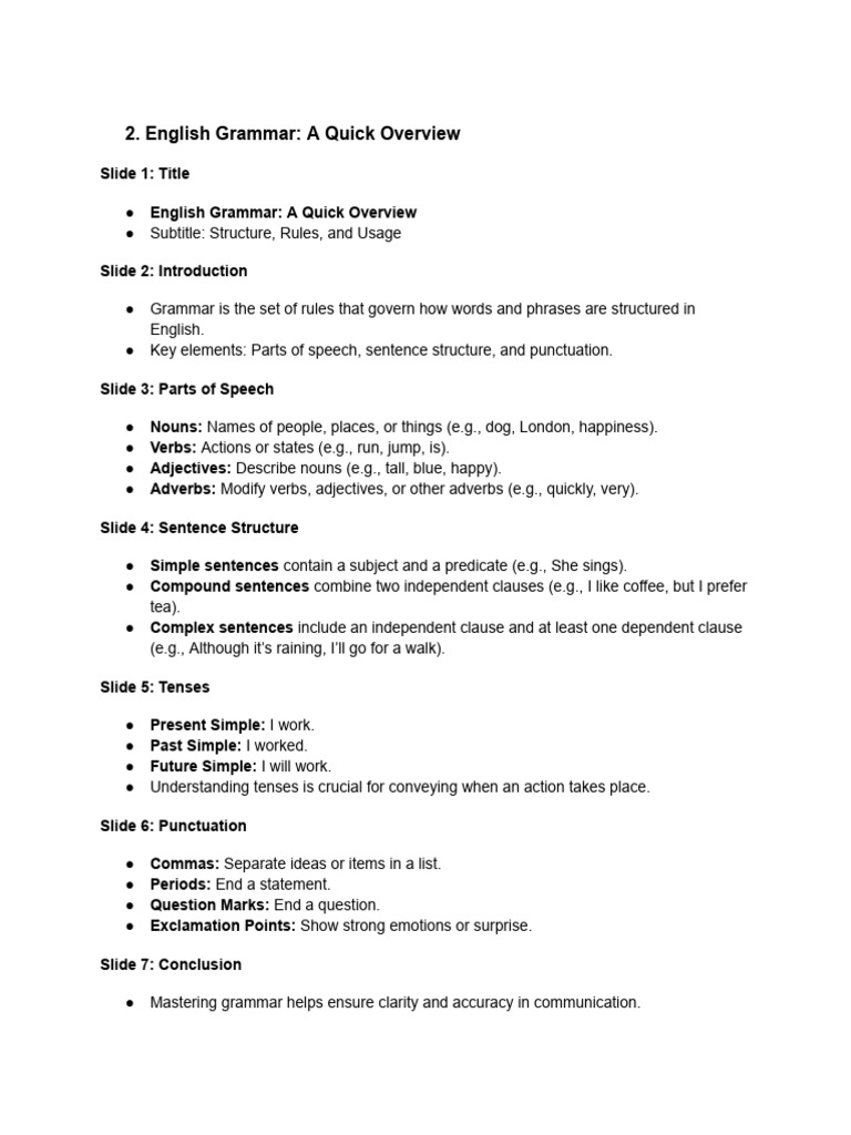 English Grammar | PDF | Foreign Language Studies