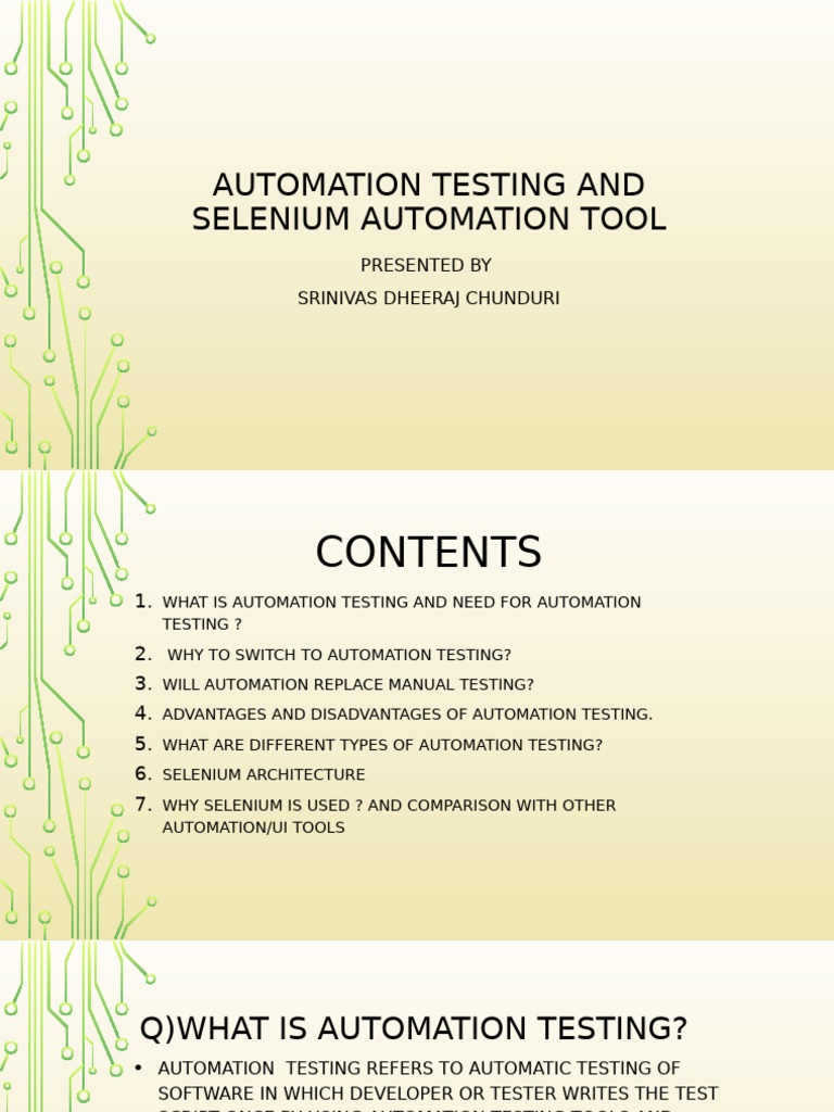 Automation Testing and Selenium Automation Tool | PDF | Selenium ...