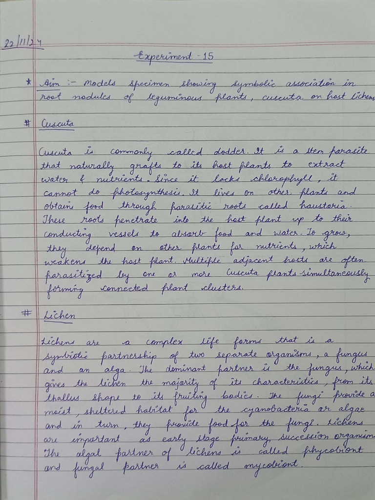 Experiment 15 (Biology) | PDF