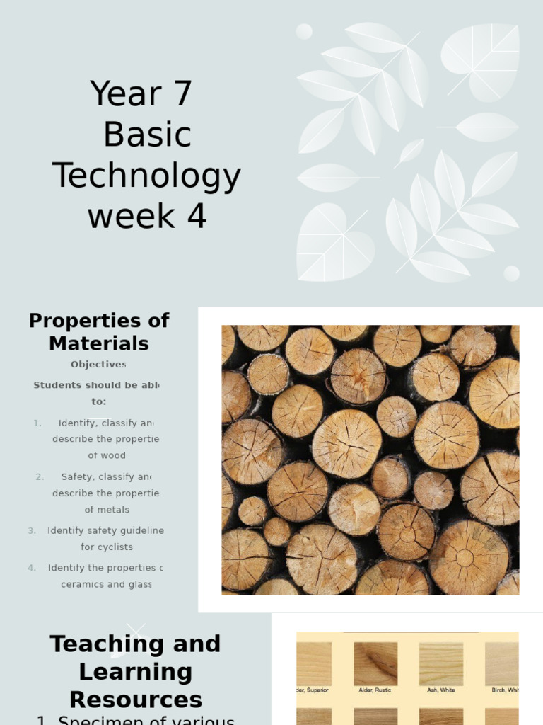 Year 7 BTech Understanding - WEEK4d | PDF | Trees | Wood