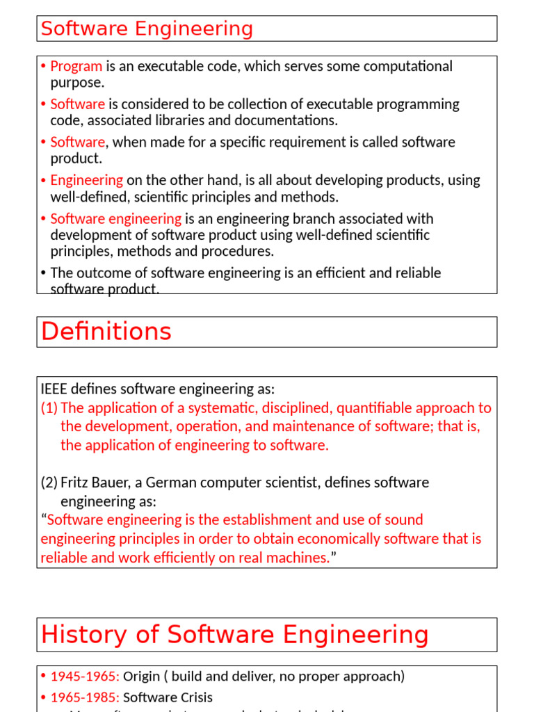 Overview of Software Engineering Principles | PDF | Systems Thinking | Software Engineering