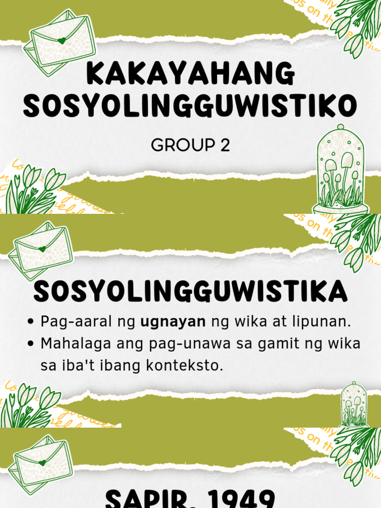 Olive Green White Minimalist Cute Scrapbook Presentation | PDF