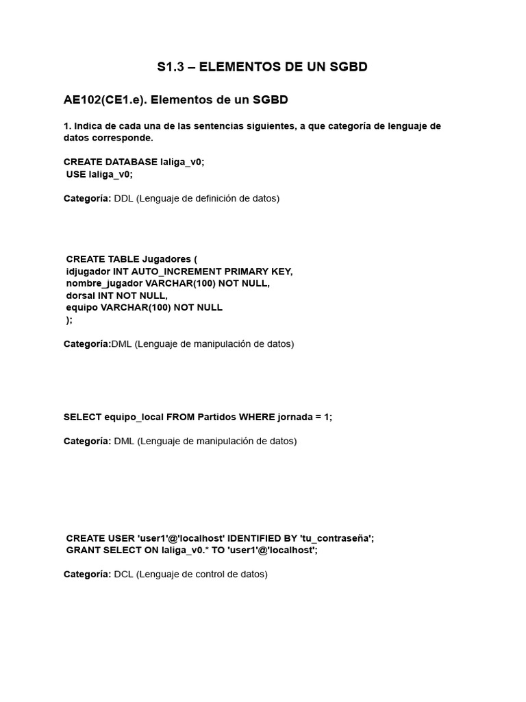 s1.3 - Elementos de Un SGBD Monserrat Blay Roberto | PDF