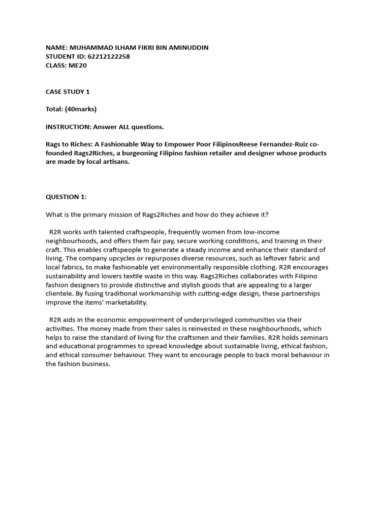 Final Assesment Social Entrepreneurship | PDF | Entrepreneurship ...
