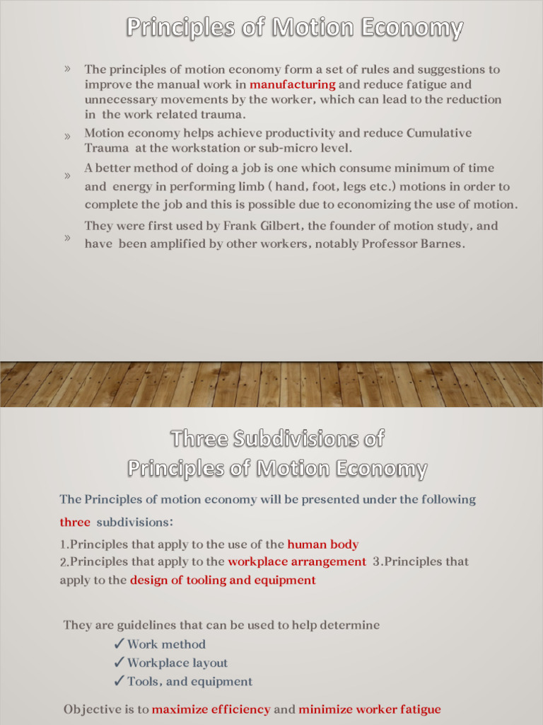 Topic-4b-Principles of Motion Economy | PDF | Chair | Acceleration