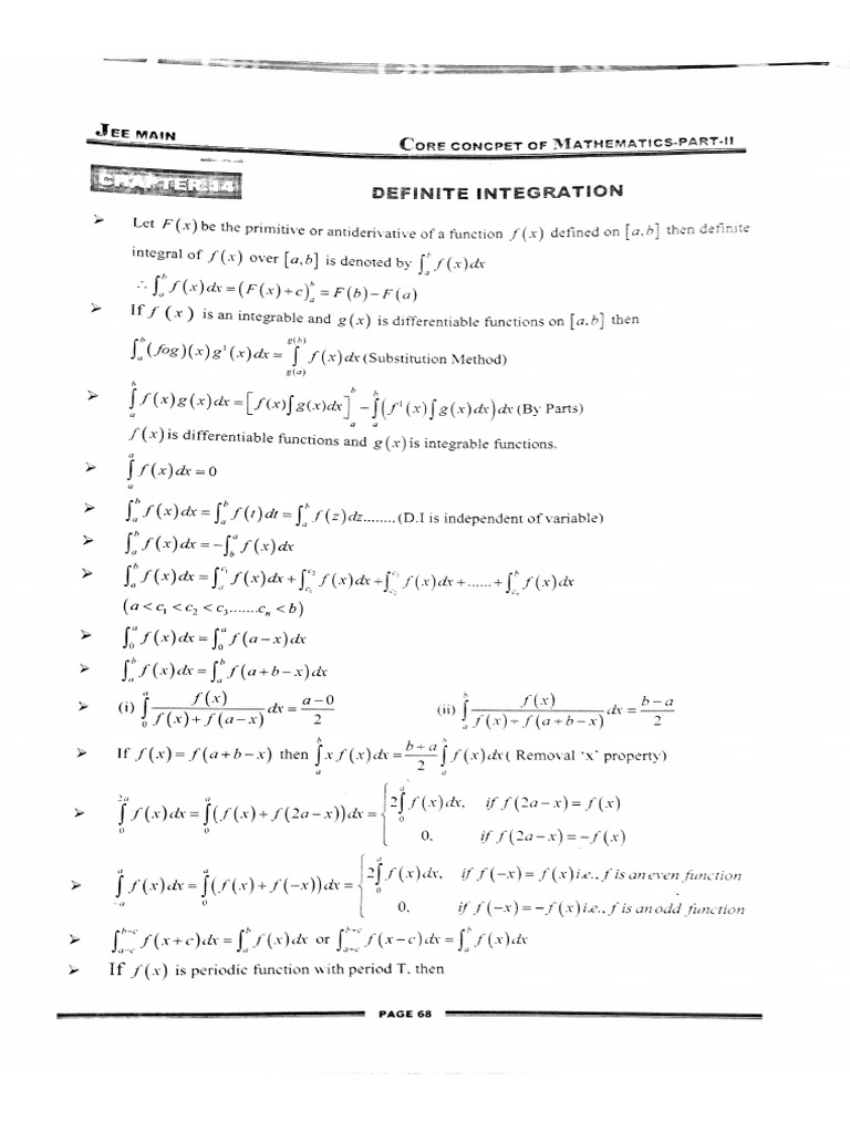 Definite Integration Core Concepts | PDF
