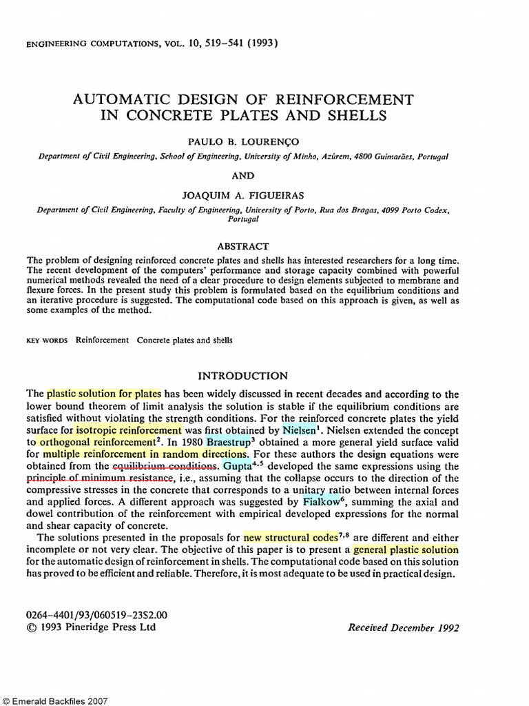 Automatic Design of Concrete Reinforcement | PDF | Strength Of ...