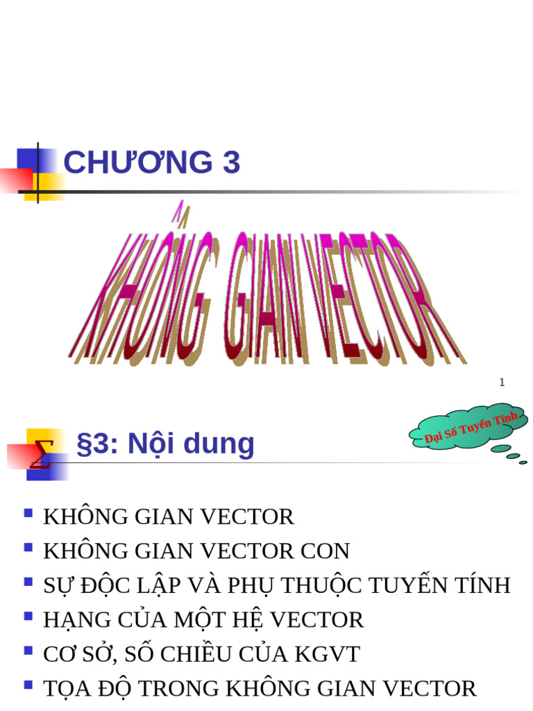 Không Gian Vector | PDF