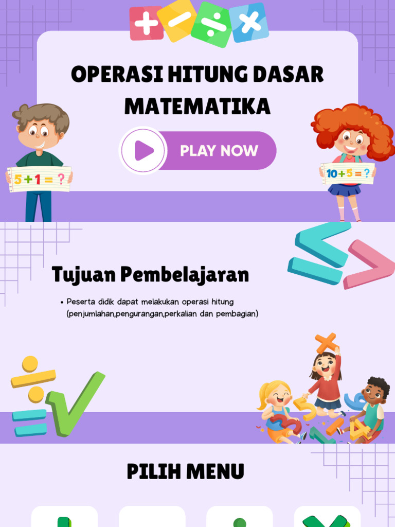 Simbol Operasi Hitung Dasar Matematika | PDF