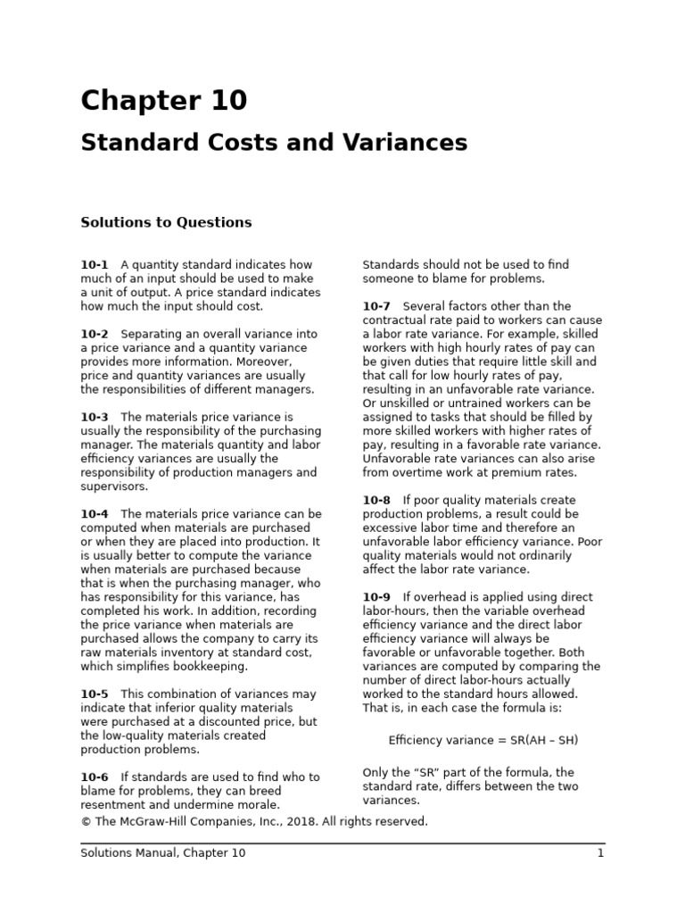 16e GNB CH10 SM Final | PDF | Inventory | Variance