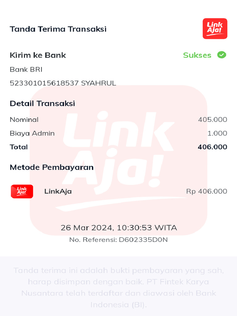 LinkAja RECEIPT 20240326 103109 20240326 103109 | PDF
