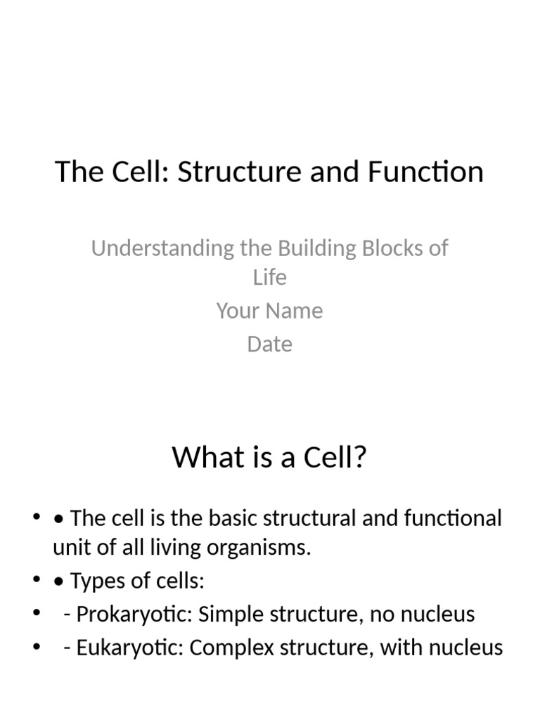 Cell Presentation | PDF