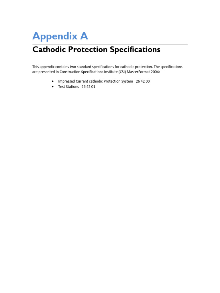 Cathodic Protection Specifications Guide | PDF | Casing (Borehole) | Rectifier