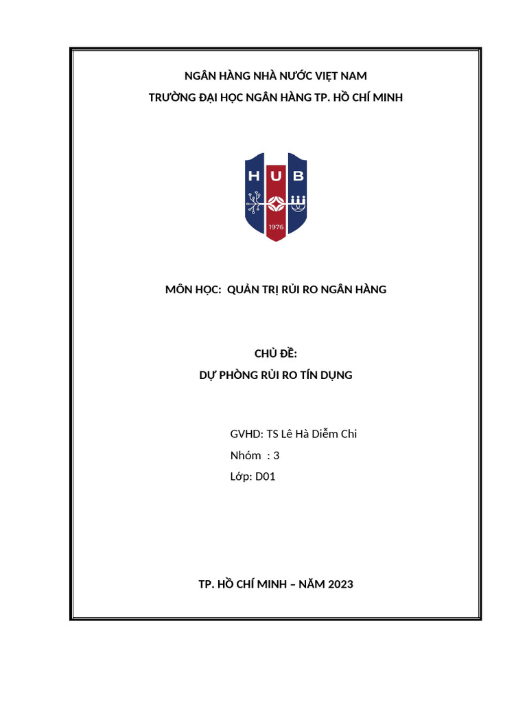 D Phòng R I Ro Tín Dung - Nhóm3 | PDF