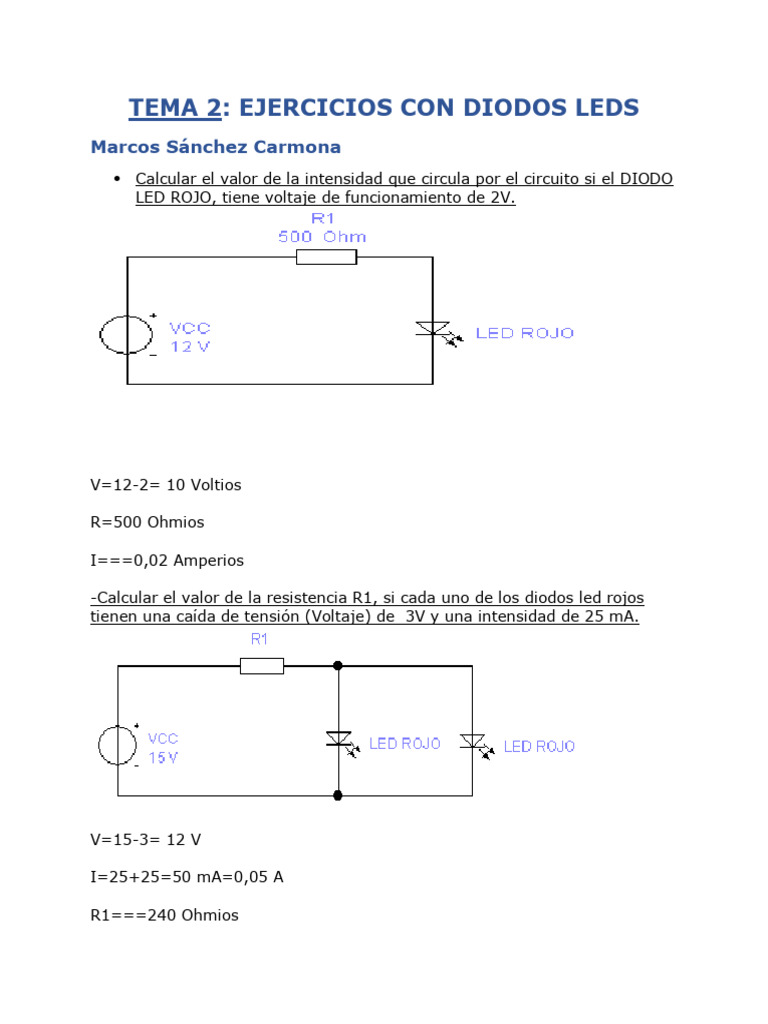 Ejercicios T2 Calc Diodos | PDF