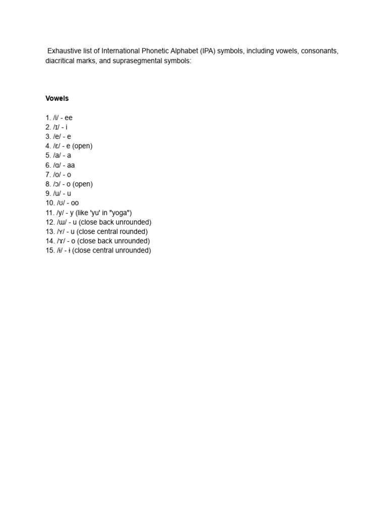 International Phonetic Alphabet (IPA) Vowels | PDF | Language Arts ...