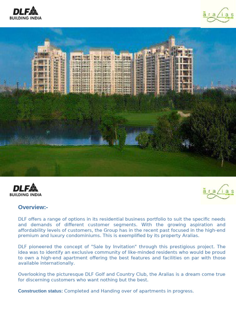 DLF - The - Aralias - Brochure 1 | PDF | Apartment | Door