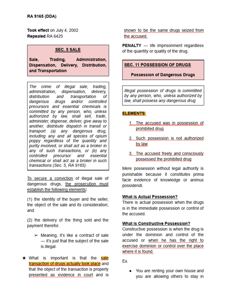 RA-9165-Lecture | PDF | Plea Bargain | Plea