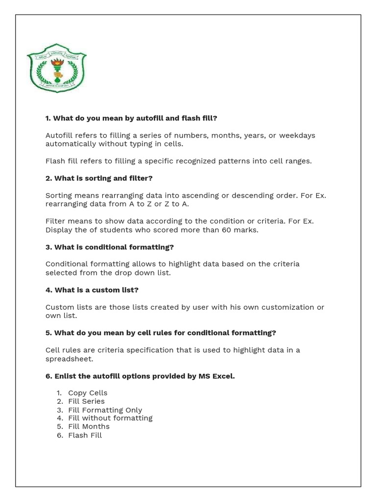 Chapter 3 Notes, Grade 6 | PDF | Microsoft Excel | Software