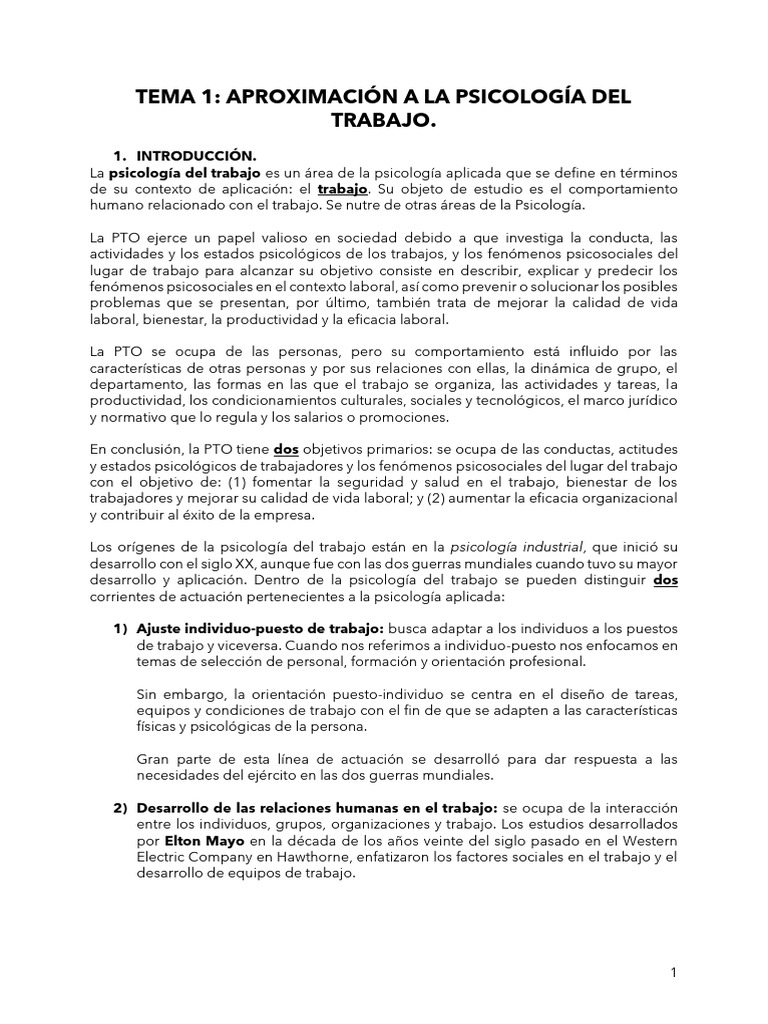 Wuolah Free Tema 1.pto Gulag Free | PDF | Psicología industrial y organizacional | Sicología