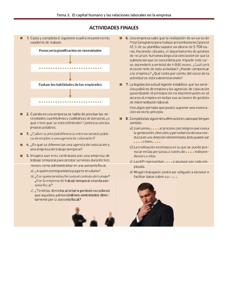 Actividades Finales T 3 | PDF