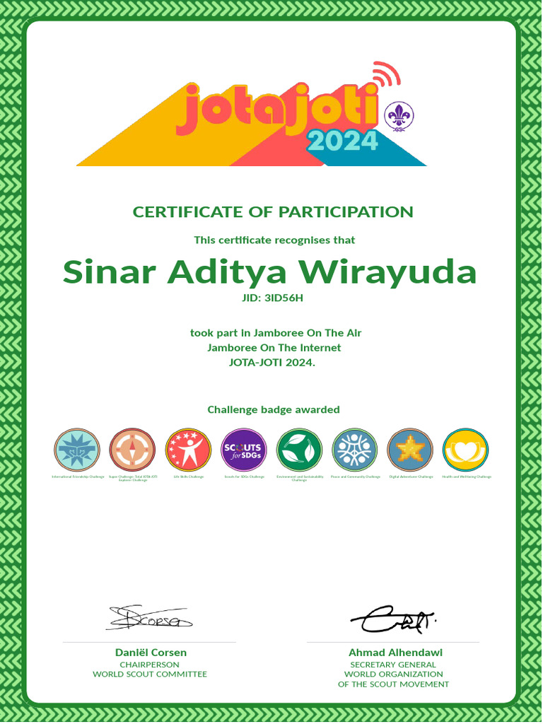 Scout Movement Participation Certificate | PDF