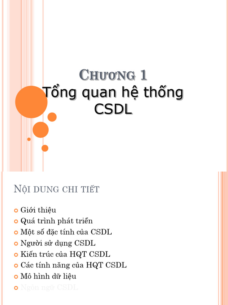 CSDL - Chap01 - Tong Quan He Thong CSDL | PDF