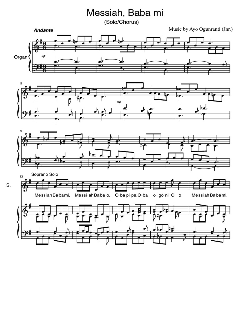 (Choirscript - Com) - Messiah-Baba-Mi-Ayo-Ogunranti-109c0 | PDF ...