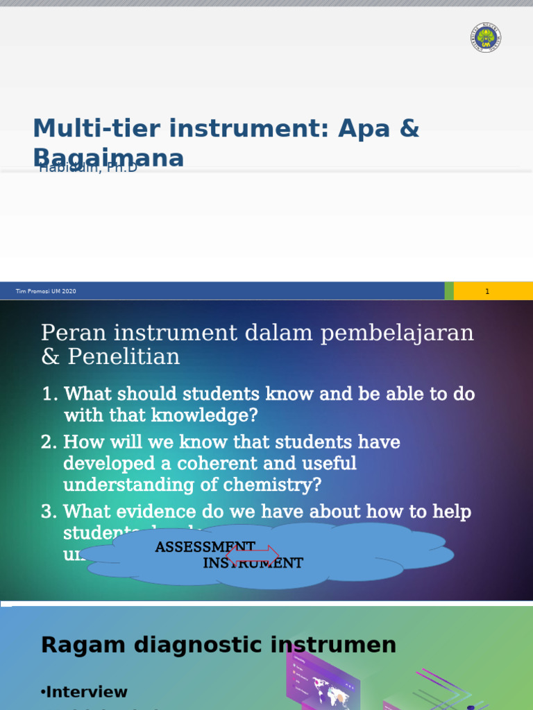 Multi-Tier Instrument - PENGABDIAN 6 SEPTEMBER 2022 | PDF | Methodology ...