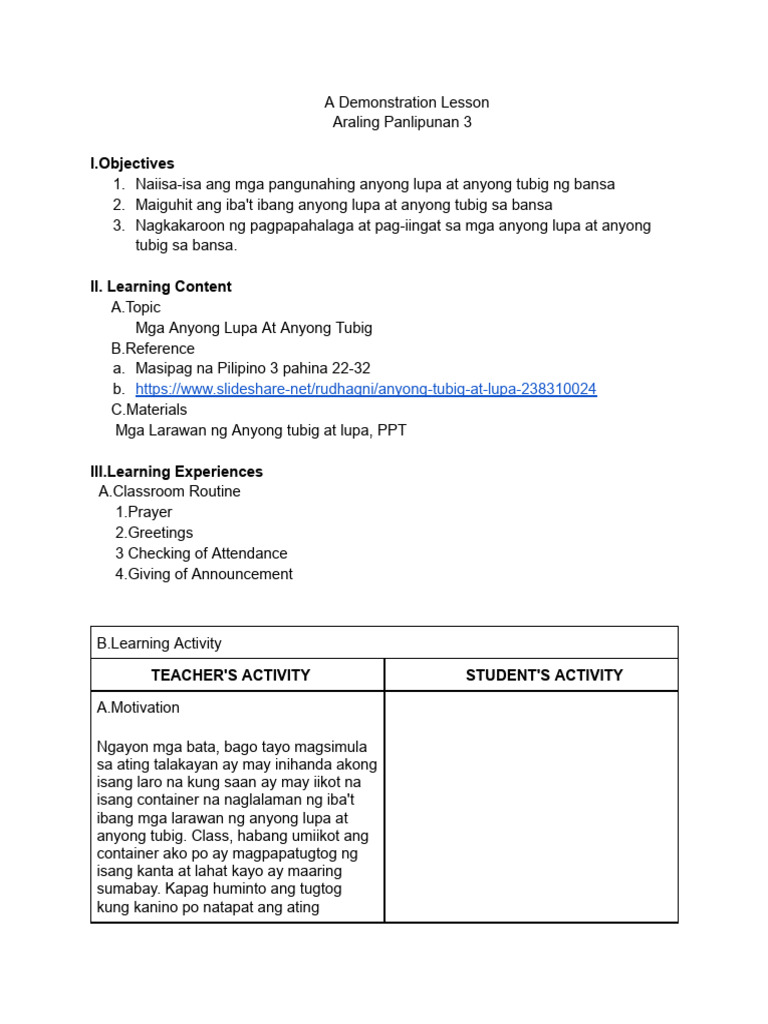 Lesson Plan AP | PDF