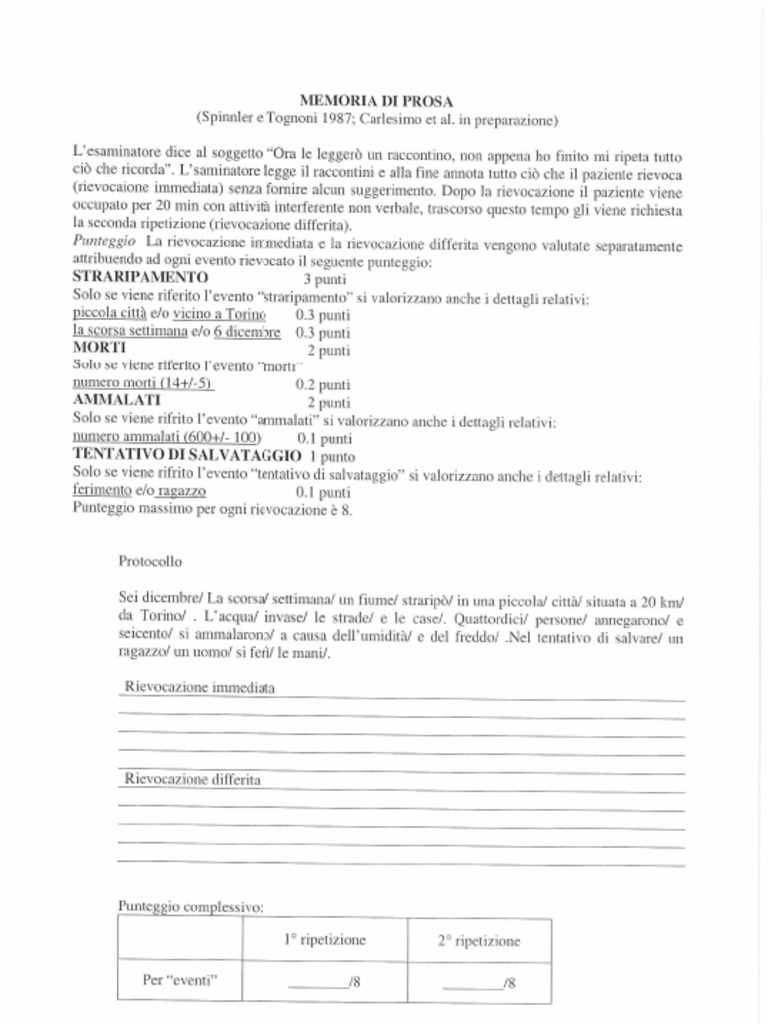 Memoria Di Prosa | PDF